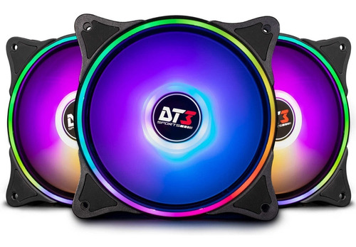 Kit 3x Fan Cooler 120mm Trio Rgb Sync Pro Dt3 Sports Zx120 | Shopee Brasil