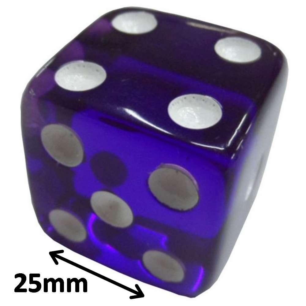 Jogo De Dado Euclides Jordão 25mm - Cor Roxo Transparente | Shopee Brasil