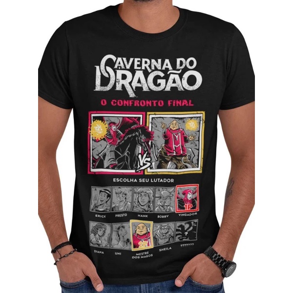 CAMISETA CAVERNA DO DRAGÃO - O CONFRONTO | Shopee Brasil
