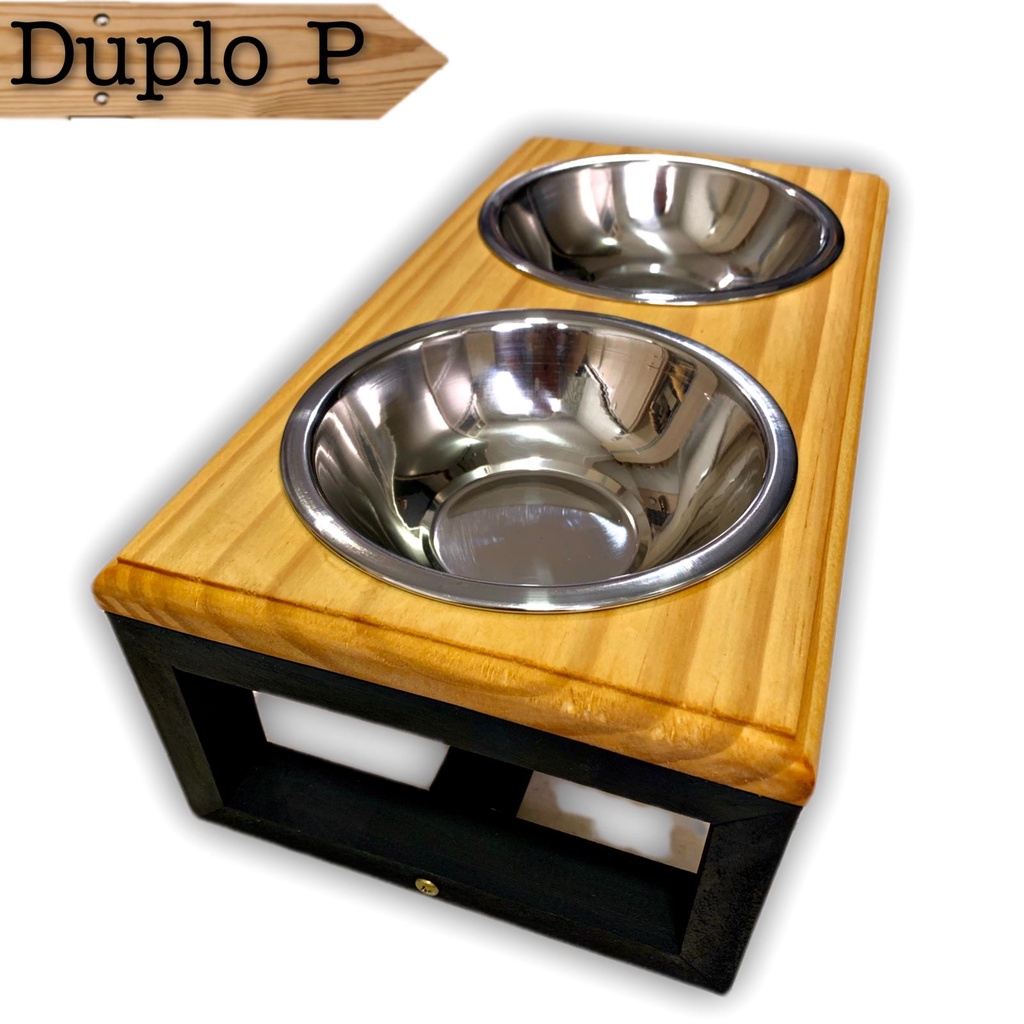 Comedouro Alto Duplo para Pets - P | Shopee Brasil