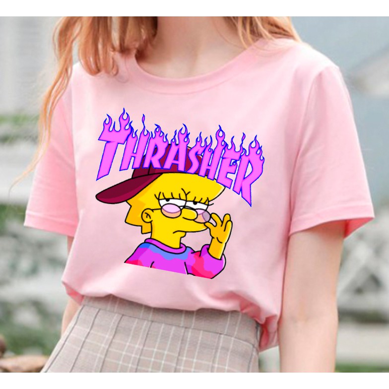 Camiseta Lisa Simpson Swag Thrasher Tumblr Unissex | Shopee Brasil