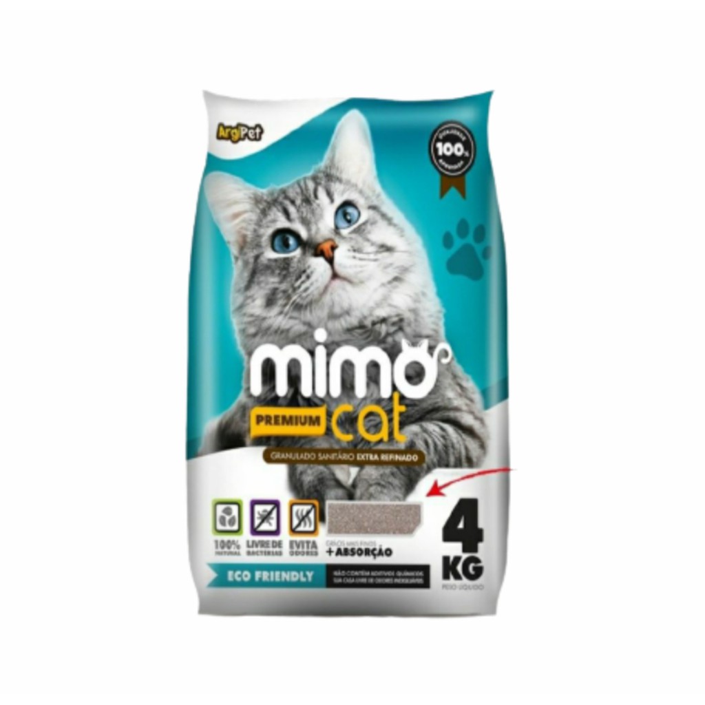 Areia Higiênica Para Gatos Mimo Cat Premium 4kg | Shopee Brasil