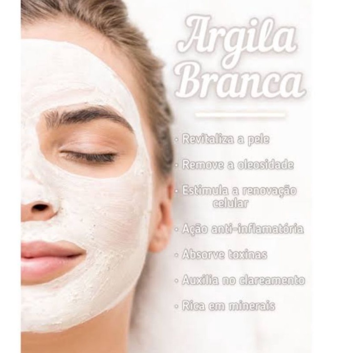 Skin Care Argila Branca / Verde 50 100 Gramas | Shopee Brasil