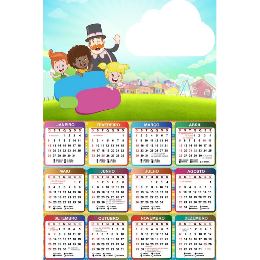 25 Unid Calendário Folhinha Parede 2024 - Personalizado A5 (20x14) 230g PAPEL FOTOGRAFICO ...