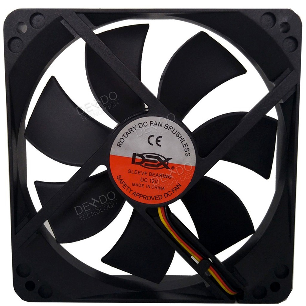 Cooler Fan 120mm 12cm 12v CPU Gabinete PC Desktop Computador Fonte ATX ...