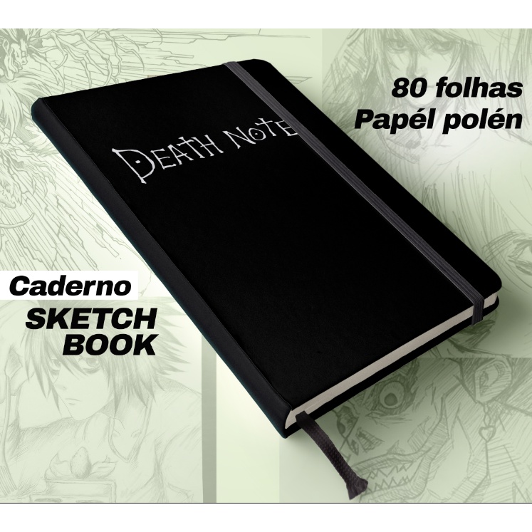 Caderno DEATH NOTE Sketchbook Capa dura GRANDE 21X14cm | Shopee Brasil
