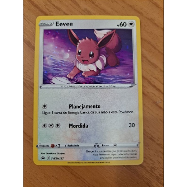 Card Pokémon Eevee Foil Promo original e nova | Shopee Brasil