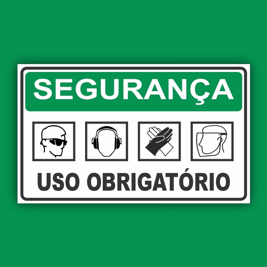 Placa Sinalizadora em PVC - Equipamento de Proteção Individual ...