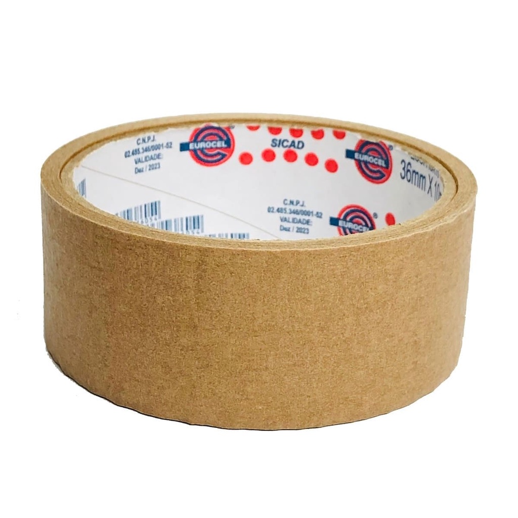 Fita Adesiva Kraft Eurocel 36mm x 10m | Shopee Brasil