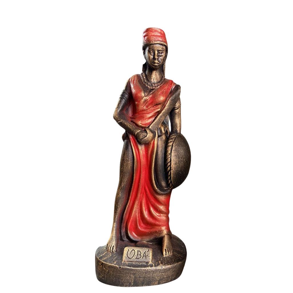 Imagem Orixa Oba Gesso 23cm - Umbanda/candomble | Shopee Brasil