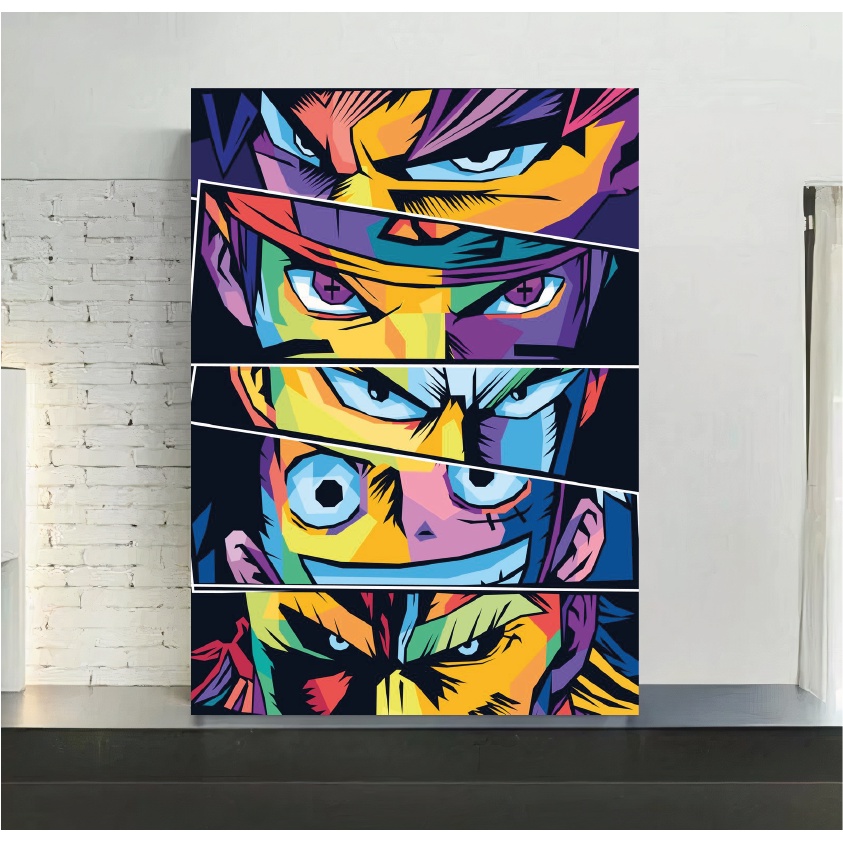 Quadro De Mdf Poster Moldura Anime Mangá Heróis Anime Naruto Luffy