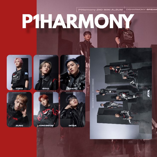 KIT P1HARMONY Photocards Poster A4 Comeback Disharmony | Photoshoot ...