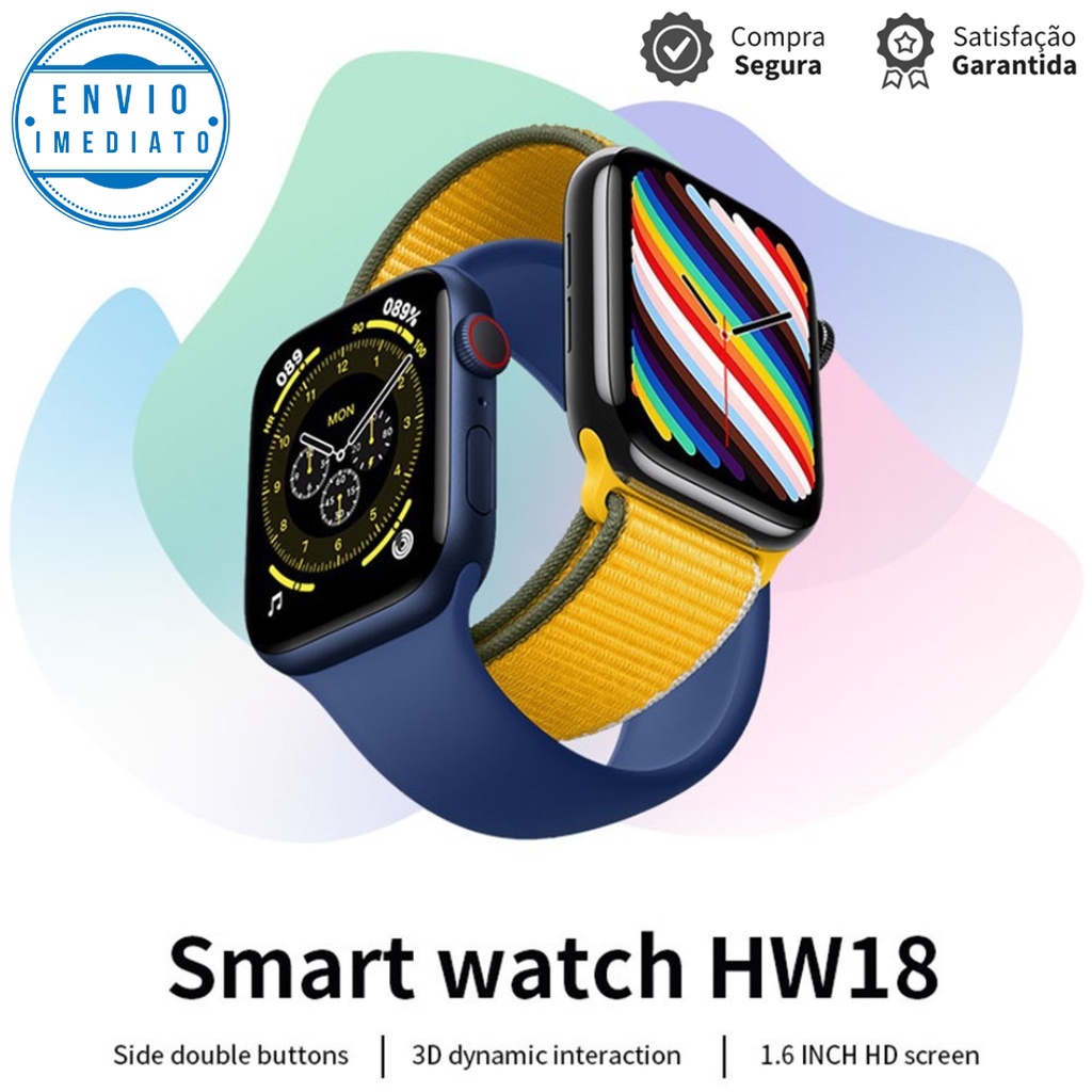 Smartwatch original hw18 relógio inteligente feminino/masculino chamada ...