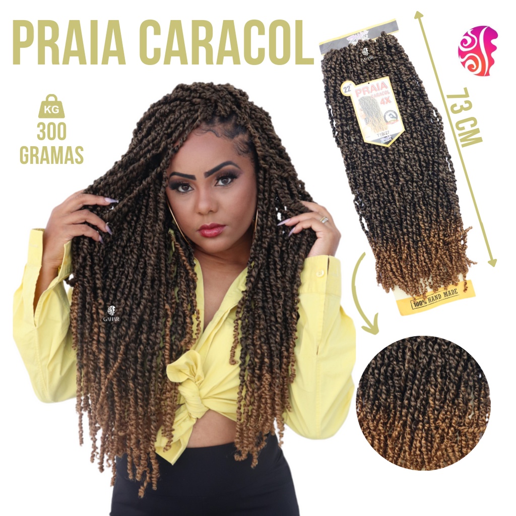 Combo 2 Cabelos Importado Praia Caracol - Pre looped - Lavavel - Pre ...