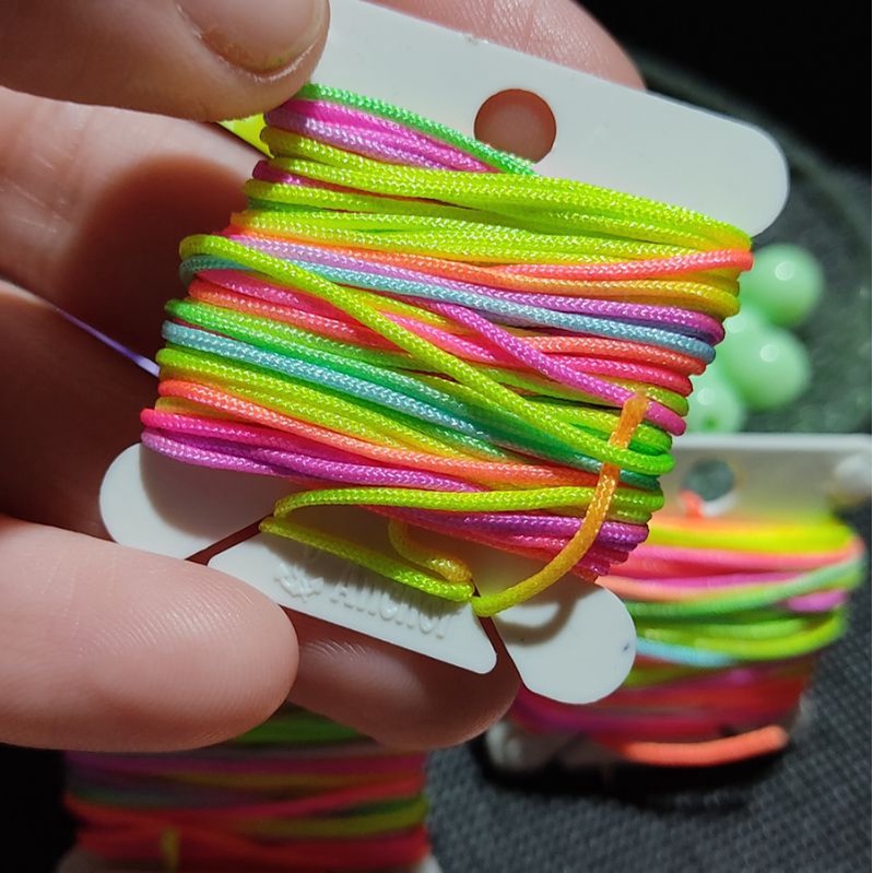 Fio colorido para fazer pulseiras 3 metros cordinha de celular 1mm Tie ...