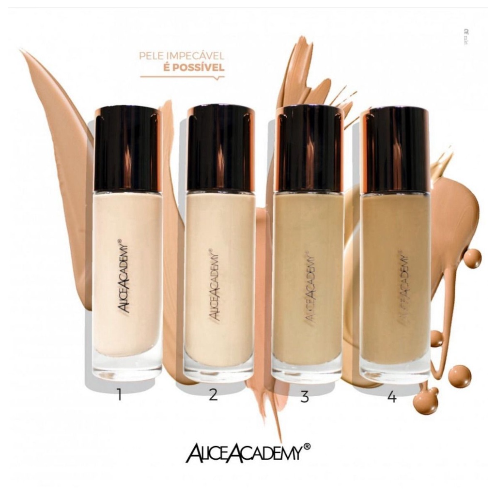 Base Alice Academy Matte Alta Cobertura 33ml Original | Shopee Brasil