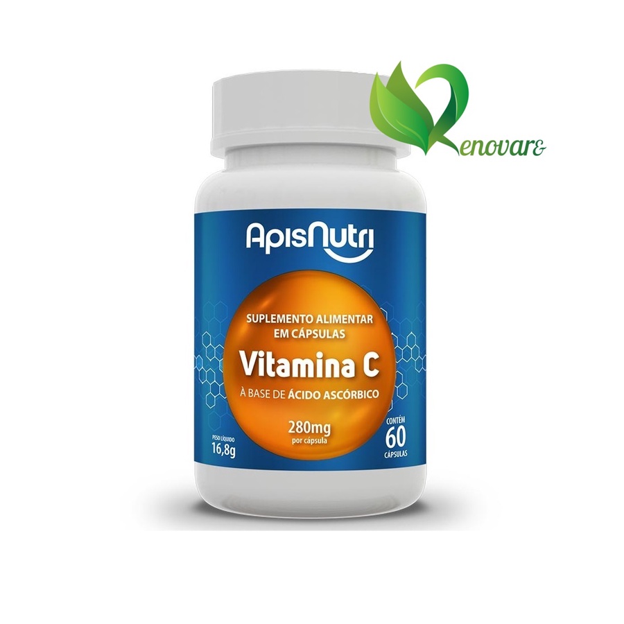 Suplemento de Vitamina C 280mg 60 Cáps - ApisNutri | Shopee Brasil