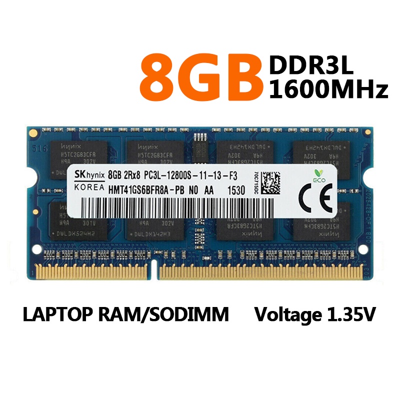 Chipset Hynix Laptop 8GB 16GB PC3L 1.35V 1600MHz memória 8G DDR3 12800S SODIMM RAM - Escorrega o ...