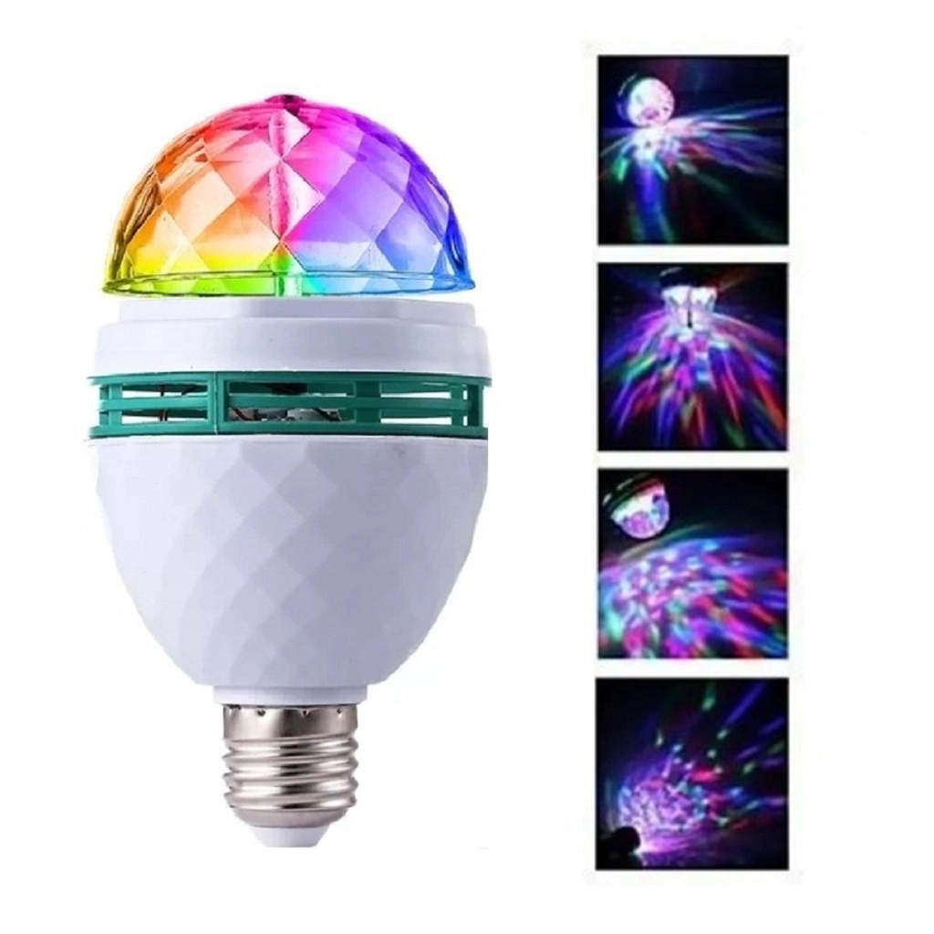 Lampada Festa Led Giratoria Colorida Balada Colorida Rgb Dj | Shopee Brasil
