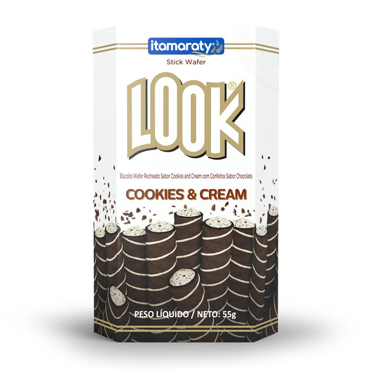Look Stick Wafer Cookies & Cream 55G - Itamaraty | Shopee Brasil