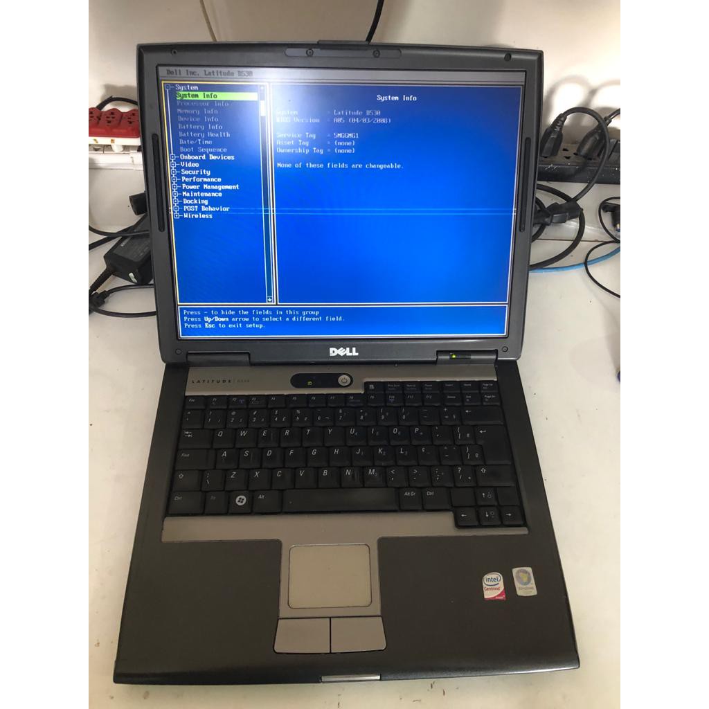 Notebook Dell Latitude D530 Core 2 Duo Porta Serial Db9 ANTIGO vintage ...