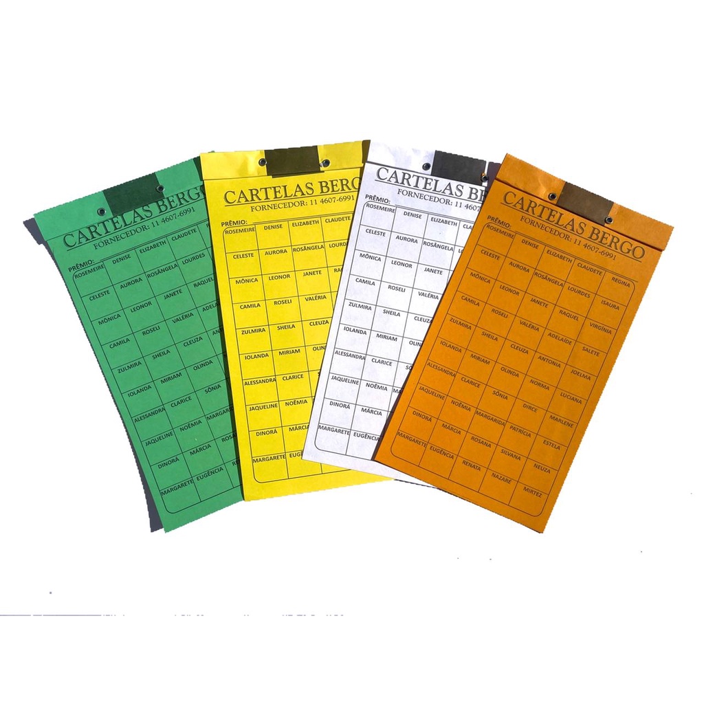 Rifa Cartela de 50 Nomes (Pacote 50 unidades ) | Shopee Brasil