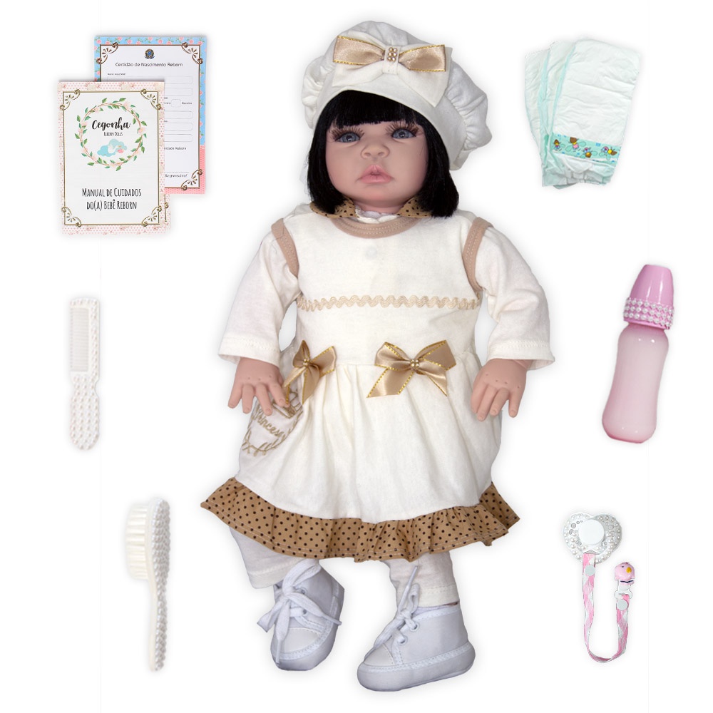 Boneca Pano Baby Alive Reborn Realista Corpo Grande 52 cm | Shopee Brasil