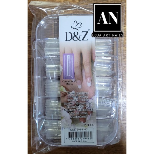 Tips C alongada D&Z ou sioux Transparente ou leitosa TIP C Na Caixa ...