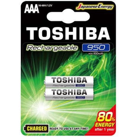 Pilhas AAA Palito Toshiba Recarregável Tipo modelo 3a Cilindrico ...