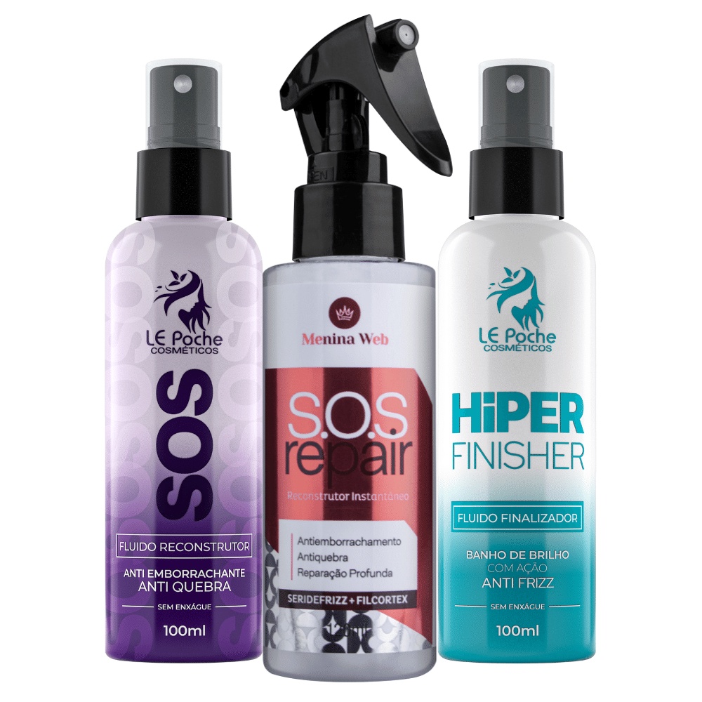 Kit Hiper Finisher 100ml, SOS 100ml Le Poche + S.O.S Repair 120ml ...