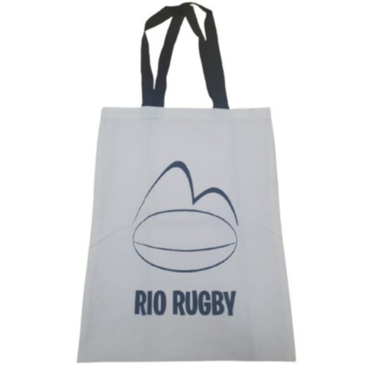 Sacola Ecobag 100% Algodão Crú Rio Rugby Logo | Shopee Brasil