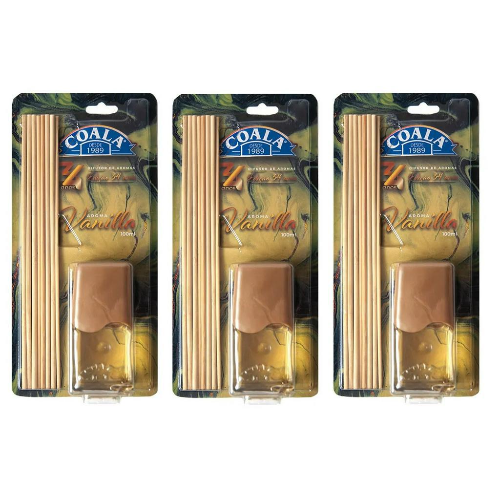 Kit 3 Coala Difusor de Aromas e Ambientes Vanilla 100ML - Com Varetas ...