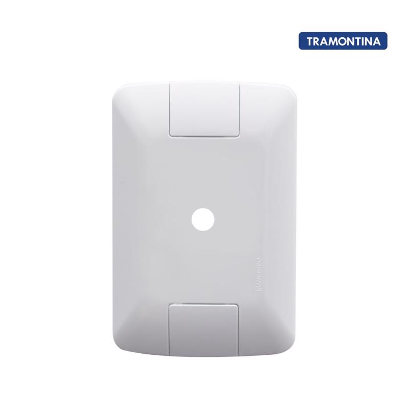 PLACA TOMADA TRAMONTINA 4X2 1 FURO 9,5MM ARIA BRANCA | Shopee Brasil
