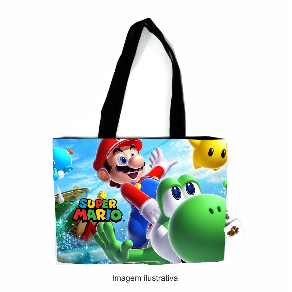 Ecobag 40x30 lembrancinha super Mario bros | Shopee Brasil