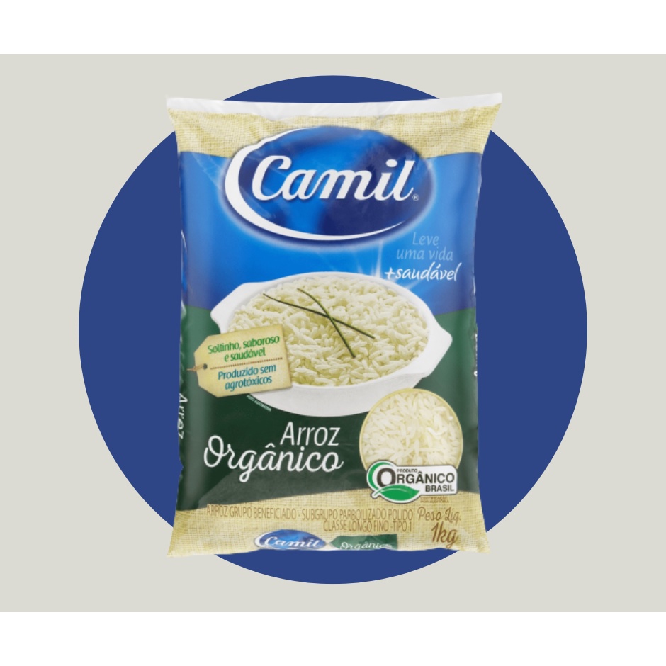 Arroz Orgânico Camil 1kg | Shopee Brasil