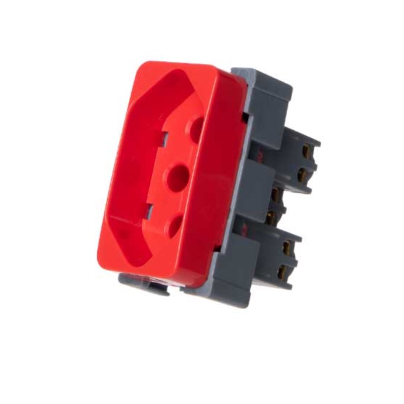 Linha B3 Tomada Padrão Brasileiro Vermelho 2p+t 20a 250v | Shopee Brasil