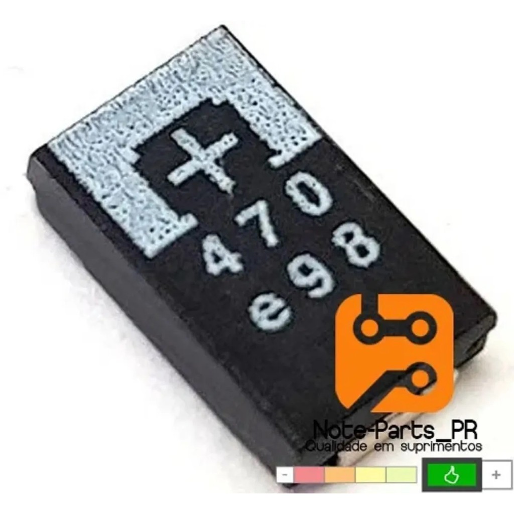 4 Pç Capacitor Tântalo 470uf 2,5v 470 Reparo Ps3 Ylod 3 Bip | Shopee Brasil