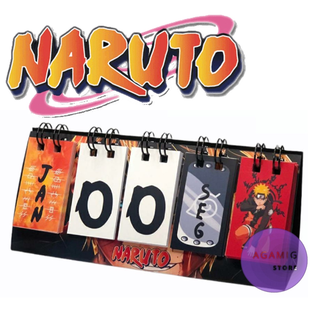 Calendário Permanente Personalizado Naruto 19,5x10 Cm | Shopee Brasil