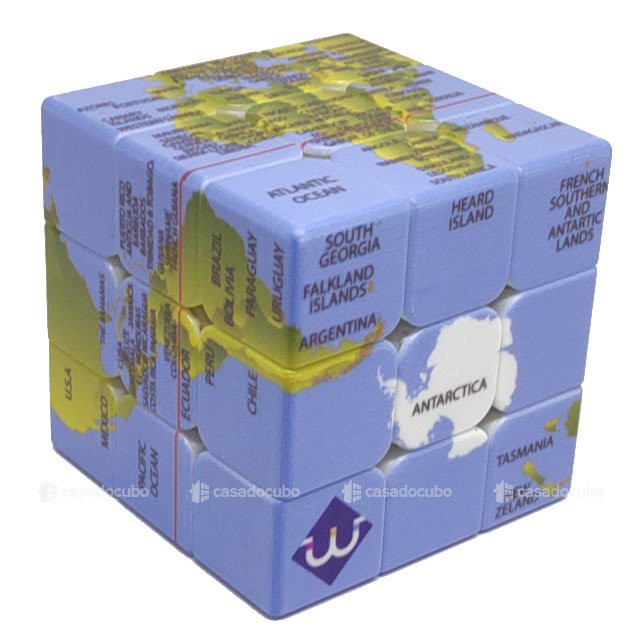 Cubo Mágico 3x3x3 Warina Geografia Mapa do Mundo - CASA DO CUBO ...