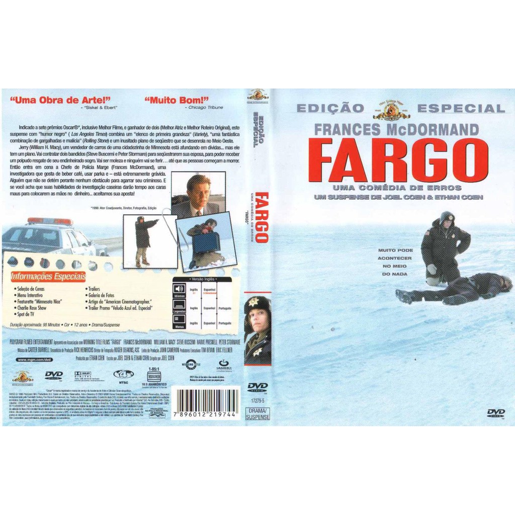 DVD - FARGO UMA COMÉDIA DE RROS - ORIGINAL LACRADO | Shopee Brasil