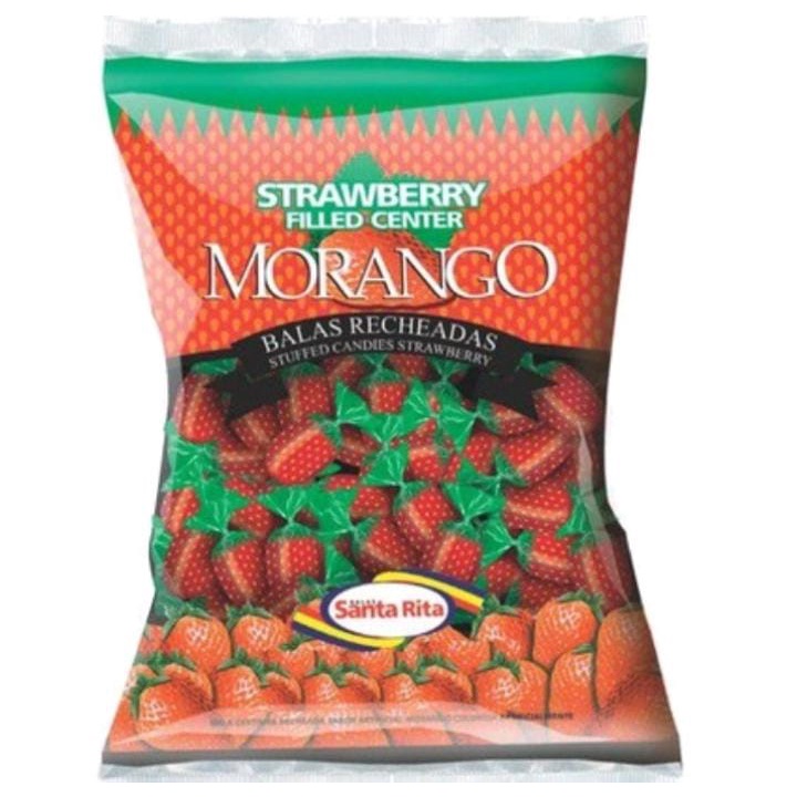 Bala Morango recheada 500g | Shopee Brasil