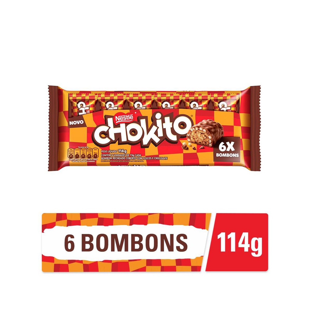 Chocolate Chokito ao Leite Flowpack 114g - 1 Unidade - Nestle | Shopee ...