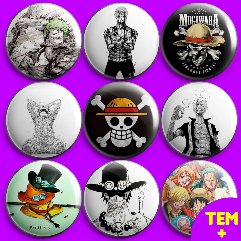 Botton ONE PIECE - Bottons de 3,5cm/4,5cm/5,5cm | Shopee Brasil