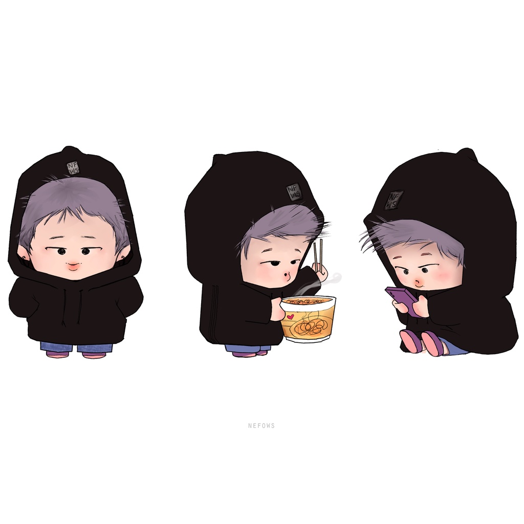 ARTE kpop fanart chibi fofo Kim Namjoon Bangtan Boys BTS - RM vlive ...