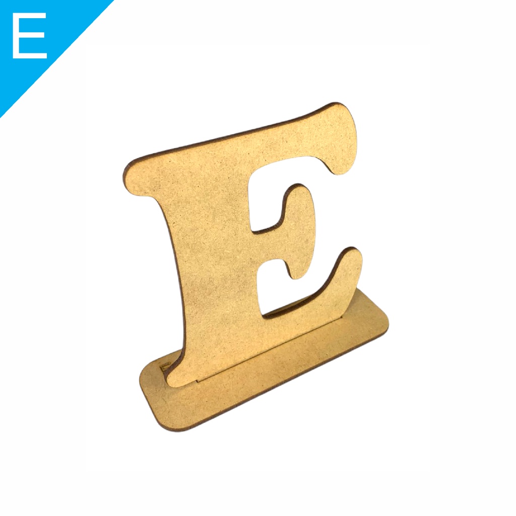 Letra de Mesa em MDF 3mm - LETRA E - 10cm de Altura - 1 Unidade - A ...