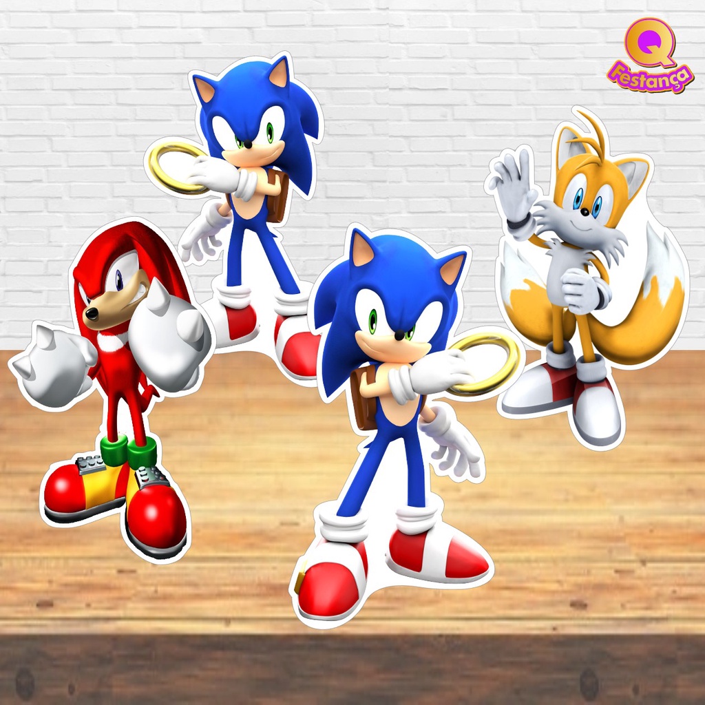 4 Display para Mesa Sonic 25 cm - Com base | Shopee Brasil