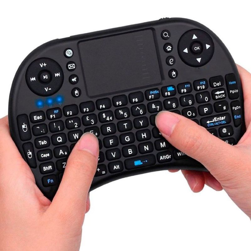 Mini Teclado Controle Sem Fio Iluminado Para TV Box Smart TV | Shopee ...
