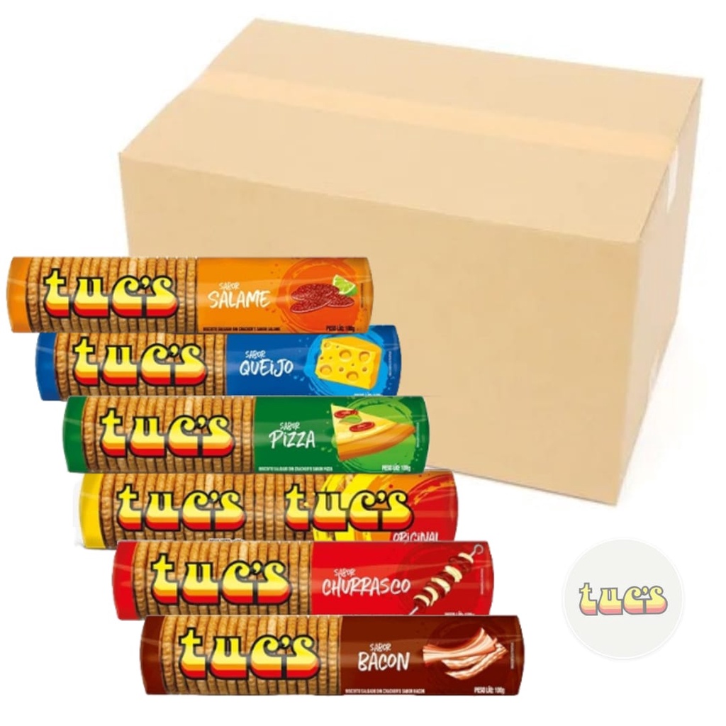 Biscoito Din Crackers Tucs Sabores Caixa Fechada 30 Pacotes | Shopee Brasil