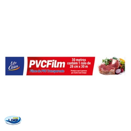 Filme de PVC Transparente 28cm x 30m 1 Rolo Life Clean | Shopee Brasil