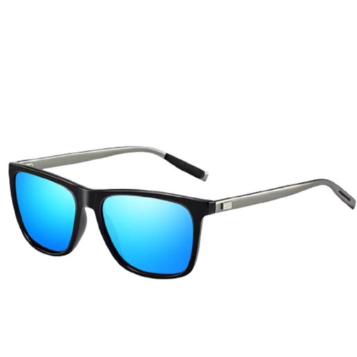 Óculos Sol Polarizado UV Cinza Lente Cores - Azul M0429 | Shopee Brasil